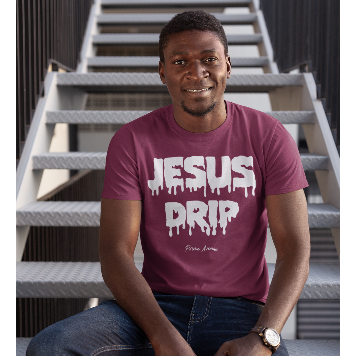 White Jesus Drip T-Shirt – Prime Avenue
